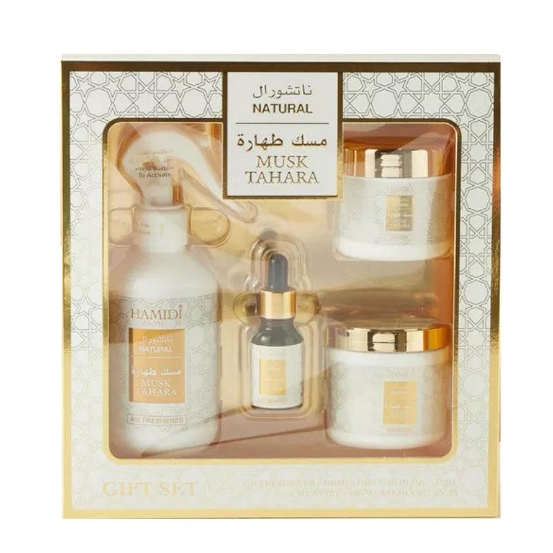 Hamidi Natural Musk Tahara Air Freshner 300 ml, 50 grams Bakhoor, 40 Muattar, 15 ml Diffusion ...